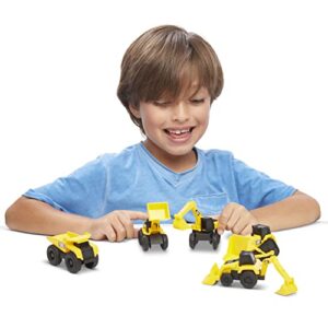 CAT Construction Toys, Little Machines 5pk Truck Toy Set, Includes Dump Truck, Front Loader, Bulldozer, Backhoe, and Excavator Vehicles with Moving Parts, Cake Toppers Ages 3+