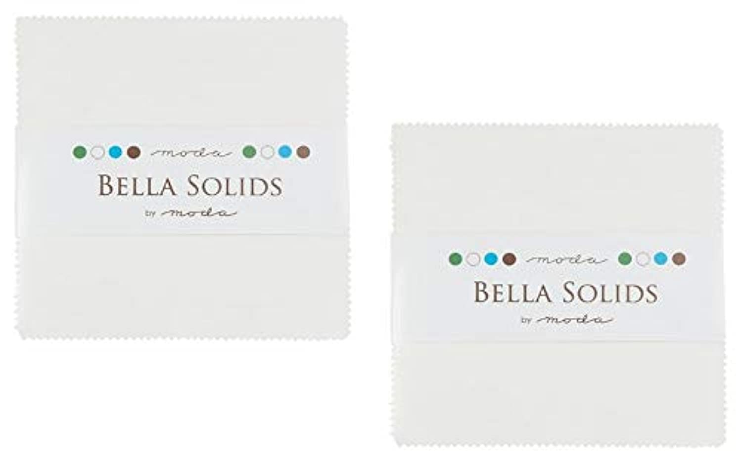 Bella Solids - 2 Charm Pack Bundle - 84 Squares (White)