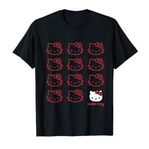 Hello Kitty Classic Fit T-Shirt - Adult Black Crew Neck Cotton/Polyester Short Sleeve