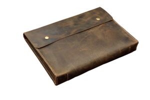 personalized vintage leather document holder case folder,a4 / letter size leather paper file case organizer portfolio - dh05s