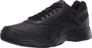 reebok men's work n cushion 4.0 walking shoe, black/cold grey, 12.5 m us men