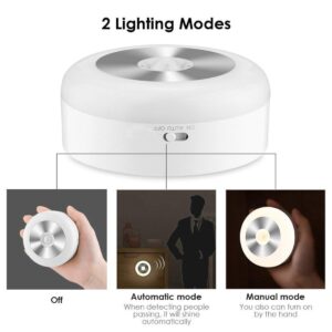 Motion Sensor Night Light, Smart Night Light for Kids, LED Stairs NightLight Stick-On Closet Light Wall Motion Activated Lamp Warm White Light Sensor Night Lights