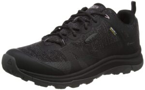 keen women's terradora 2 waterproof low height hiking shoes, black/magnet, 8.5