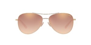 coach hc7079 sunglasses, light gold/rose gold gradient mirrored, 58 mm