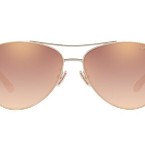 Coach HC7079 Sunglasses, Light Gold/Rose Gold Gradient Mirrored, 58 mm