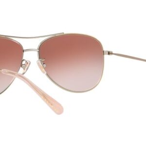 Coach HC7079 Sunglasses, Light Gold/Rose Gold Gradient Mirrored, 58 mm