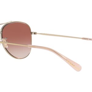 Coach HC7079 Sunglasses, Light Gold/Rose Gold Gradient Mirrored, 58 mm