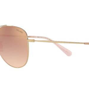 Coach HC7079 Sunglasses, Light Gold/Rose Gold Gradient Mirrored, 58 mm