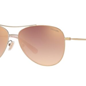 Coach HC7079 Sunglasses, Light Gold/Rose Gold Gradient Mirrored, 58 mm