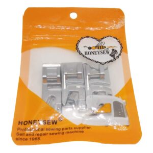 HONEYSEW 3PCS Narrow Rolled Hem Presser Foot Sewing Machine Roll Roller Hemmer Press Feet 3MM,4MM,6MM Hemming Foot for Kit for Low Shank Sewing Machine, Singer, BabyLock, Brother etc.