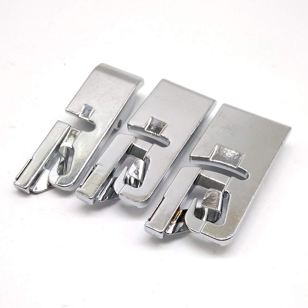 HONEYSEW 3PCS Narrow Rolled Hem Presser Foot Sewing Machine Roll Roller Hemmer Press Feet 3MM,4MM,6MM Hemming Foot for Kit for Low Shank Sewing Machine, Singer, BabyLock, Brother etc.