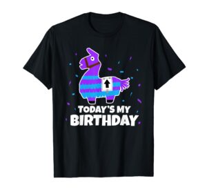 cute birthday llama t-shirt funny bday animal party tee t-shirt