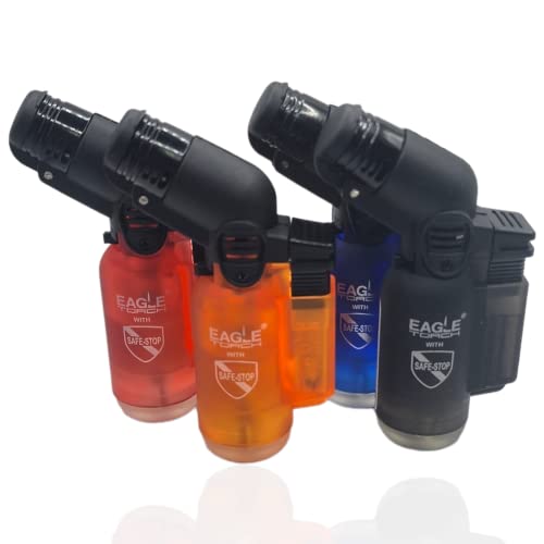 Eagle Torch Lighters Asst Clear Colors 4pack Deal