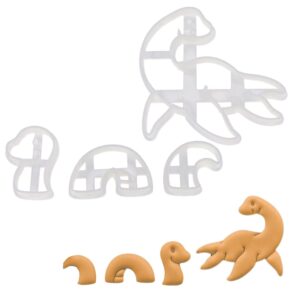 set of 2 loch ness cookie cutters (designs: loch ness and 3-piece lochness), 2 pieces - bakerlogy