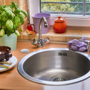 WILLBOND 4 Pieces Kitchen Sink Hole Cover Faucet Hole Cover Kitchen Sink Tap Hole Plate Stopper Cover Blanking Metal Plug (Plastic)