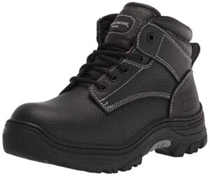 skechers mens burgin congaree construction shoe, black, 10.5 wide us