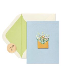 papyrus blank card (with love flowers)