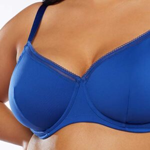 Savage X Fenty, Women's, Curvy Stretch Microfiber Unlined Bra, Emo Blue, 42C