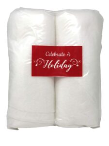 celebrate a holiday christmas snow roll - 3 foot x 8 foot artificial snow blanket for christmas decorations - fake snow blanket for christmas villages (2 pack)