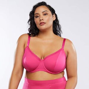 Savage X Fenty, Women's, Curvy Stretch Microfiber Unlined Bra, Millennial Pink, 40DD