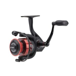 PENN Fierce III Spinning Inshore Fishing Reel, Size 2500, Right/Left Handle Position, Front Drag for Smooth Operation, Saltwater Fishing Reel,Black/Red