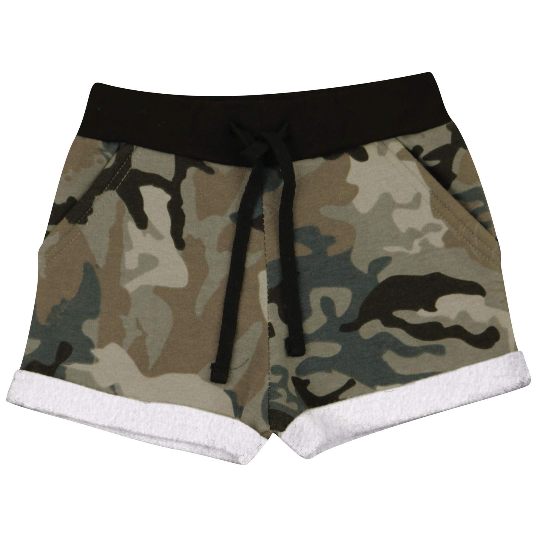 Kids Girls Shorts Fleece Camouflage Charcoal Summer Hot Short Dance Gym Pants