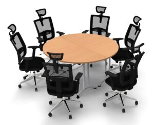 6 person 2 tables set model 4978 2 piece conference meeting seminar teaching tables group (table color beech)