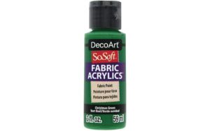 deco art sosoft fabric acrylic paint 2oz-christmas green