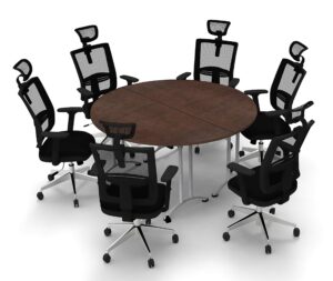 6 person 2 tables set model 4979 2 piece conference meeting seminar teaching tables group (table color java)