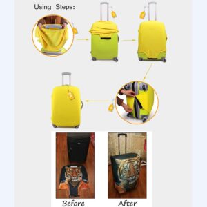 Cozeyat Luggage Cover Dust Proof Suitcase Cover Elastic Luggage Protector Spandex Fits 18-28 Inch for Travel Summer Beach Holiday