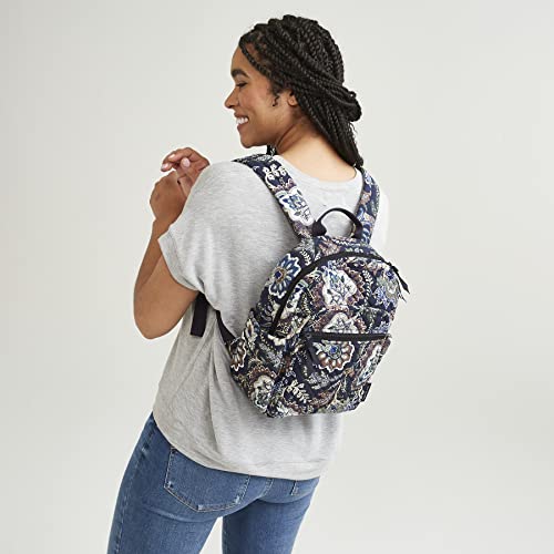 Vera Bradley Women's Cotton Small Backpack, Patriotic Plaid, One Size