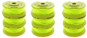 ryobi one plus+ ac80rl3 oem .080 inch twisted line and spool replacement for ryobi 18v, 24v, and 40v cordless trimmers (pack of 9)