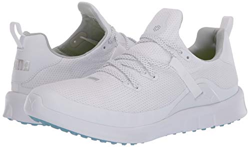 Puma Golf Women's Laguna Fusion Sport Golf Shoe, Puma White-Puma White, 6.5 M US