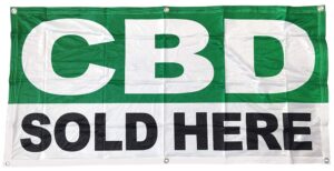 4less 2x4 ft cbd sold here banner fabric sign gb