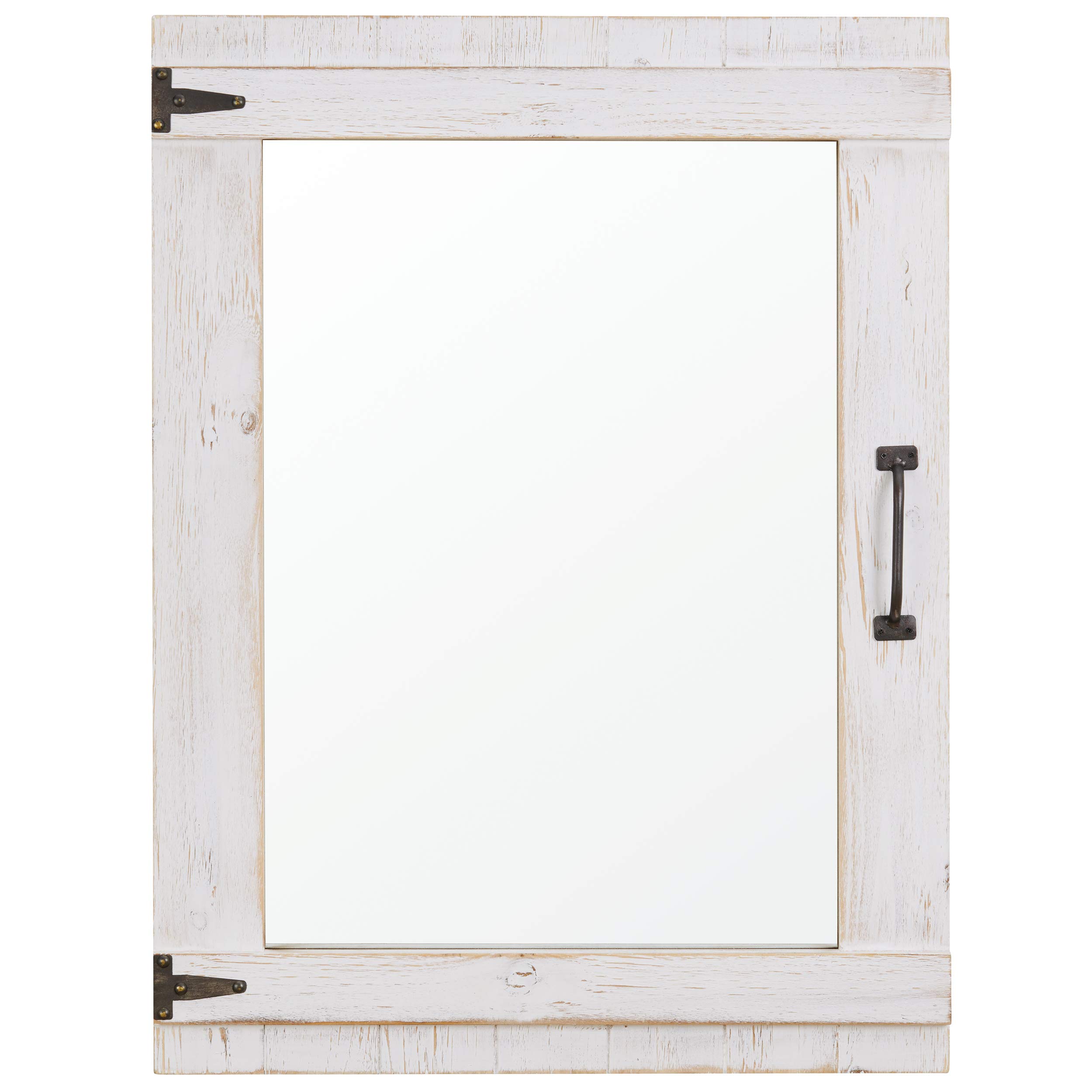 FirsTime & Co. Cottage Door Wall Mirror, 32"H x 24"W, Rustic White