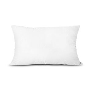 edow throw pillow insert, lightweight soft polyester down alternative decorative pillow, sham stuffer, machine washable. (white, 12x20)