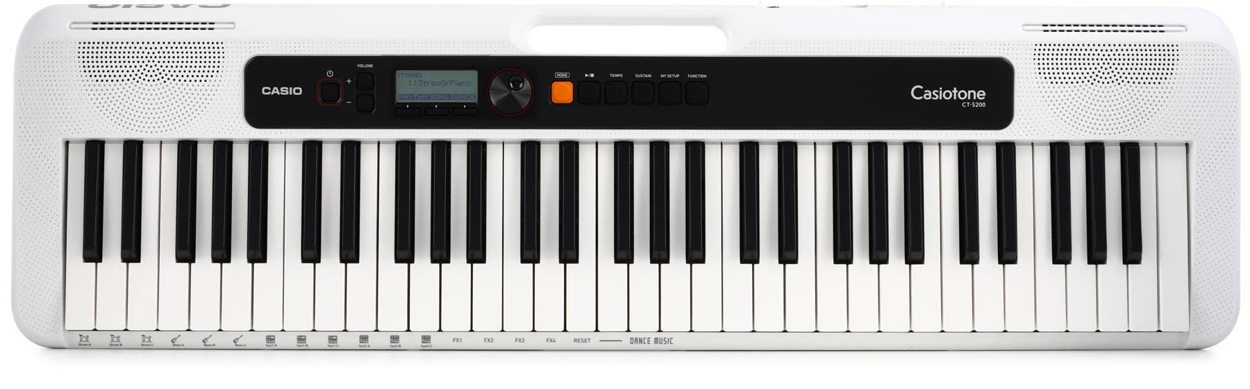 Casio Casiotone CT-S200WE 61-Key Portable Keyboard (White)