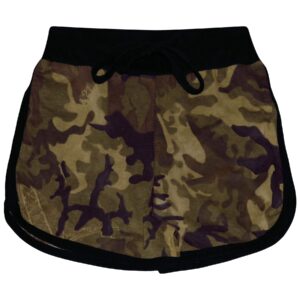 a2z 4 kids girls shorts 100% cotton dance sports trendy fashion summer hot short - girls shorts 426 camo green 7-8