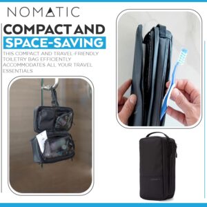 NOMATIC Toiletry Bag for Travel - Great for Travel Size Toiletries - Travel Essentials Wash Bag - Travel Makeup Bag, (Black), Large V2