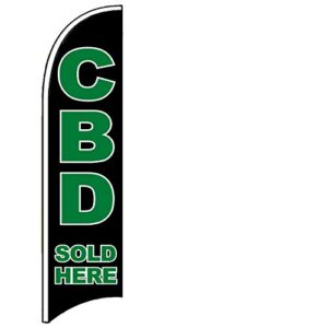 4 less co cbd sold here windless swooper flag feather banner sign (flag only) kb