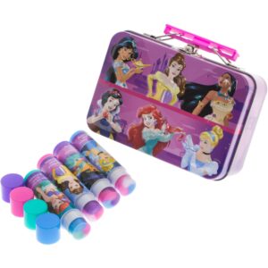 Townley Girl Disney Princess Swirl Lip Balm with Storage Tin, 5 Count