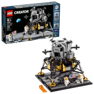 lego creator expert nasa apollo 11 lunar lander 10266 building toy set for ages 16+ (1087 pieces)