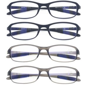 computer blue light blocking reading glasses(flexible and lightweight) uv protection readers anti eyestrain for women men