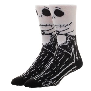 bioworld the nightmare before christmas jack 360 character crew socks for men