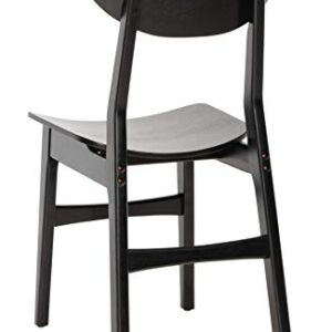 Safavieh Home Lucca Retro Black Dining Chair, Wood, Set of 2