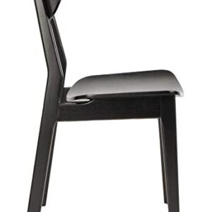 Safavieh Home Lucca Retro Black Dining Chair, Wood, Set of 2