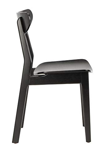 Safavieh Home Lucca Retro Black Dining Chair, Wood, Set of 2