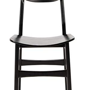 Safavieh Home Lucca Retro Black Dining Chair, Wood, Set of 2