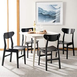 Safavieh Home Lucca Retro Black Dining Chair, Wood, Set of 2