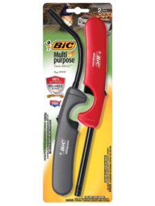 bic multi-purpose classic edition lighter & flex wand lighter, 2-pack (colors may vary)